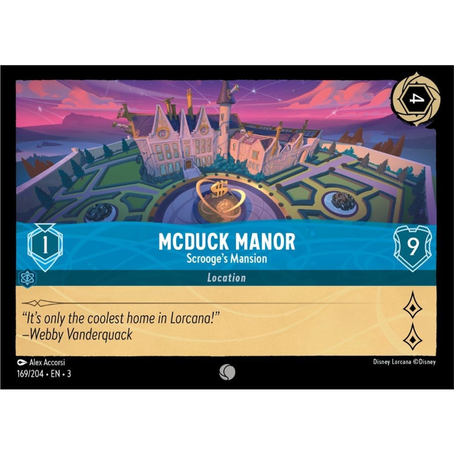 LORCANA McDuck Manor 【コモン】 / McDuck Manor (Scrooge's Mansion) - 169/20